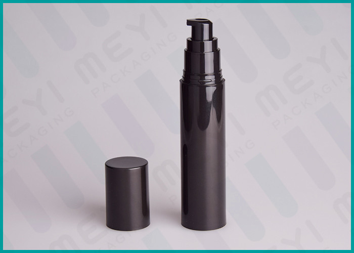 50ml Hitam PP Botol Kosmetik Pengap Bentuk Bulat Dengan Desain Lapisan ...